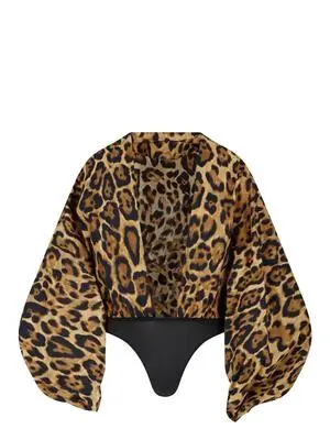 Alaïa Animal Print Bodysuit - Multi