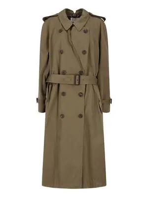 MAISON MARGIELA Maison Margiela Cotton Trench Coat Green