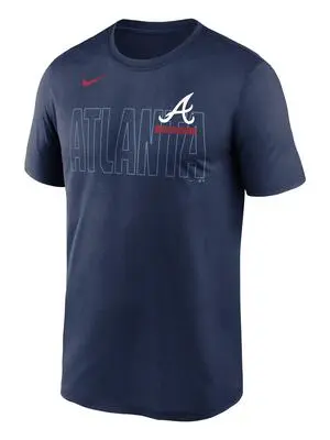 Nike Atlanta Braves Knockout Team Legend Dri-fit Mlb T-shirt - Blue