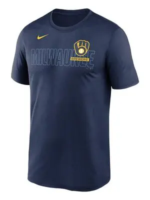 Nike Milwaukee Brewers Knockout Team Legend Dri-fit Mlb T-shirt - Blue