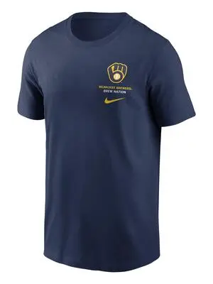 Nike Milwaukee Brewers 2-hit Mlb T-shirt - Blue