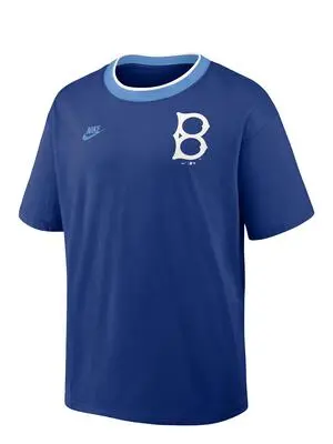 Nike Brooklyn Dodgers Cooperstown Ringer Mlb T-shirt - Blue