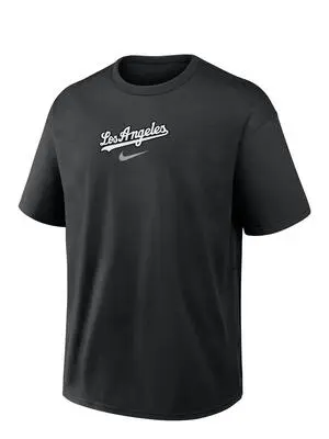 Nike Los Angeles Dodgers City Name Max90 Men's Mlb T-shirt Black