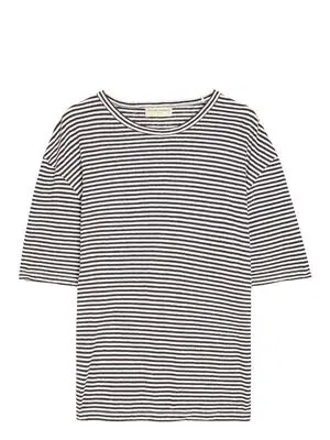 OFFICINE GÉNÉRALE Elden Striped Cotton And Linen-blend T-shirt