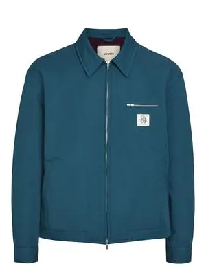 VOWELS Logo-appliquéd Cotton-blend Jacket - Blue