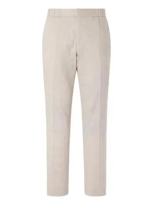 Paul Smith Straight-leg Pleated Linen-blend Trousers - Neutrals