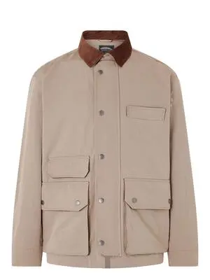 FRIZMWORKS Royal Hunting Corduroy-Trimmed Cotton-Blend Jacket Beige