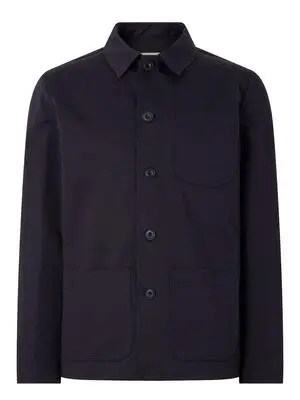 Altea Constantin Cotton And Linen-blend Overshirt - Blue