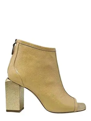 MADISON MAISON Fatima Open-toe Ankle Boots - Neutrals