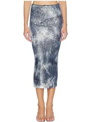 Le Superbe Shine Liza Skirt - Indigo Sequins