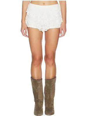 Tularosa Lace Tiered Skort - Ecru