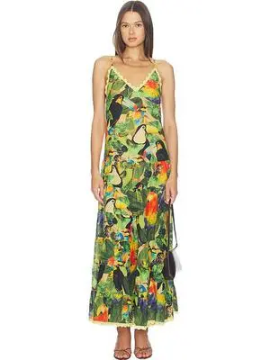 Farm Rio Green Jungle Panther Knit Dress - Jungle Panther Green |  Editorialist