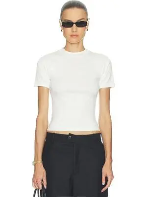 EAVES Bonnie High Neck Baby Tee - White