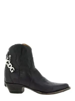Comme Des Garçons X Mexicana Logo Charm Ankle Boots - Black