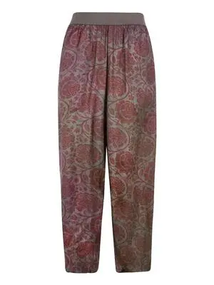 UMA WANG Floral-Print Trousers Red