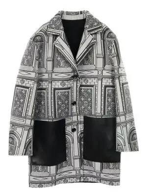 LOUIS VUITTON X Fornasetti Reversible Coat - Grey