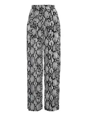 FISICO Viscose Wide-leg Pants - Black