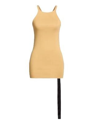 Rick Owens DRKSHDW By RICK OWENS Sleeveless Crewneck Tank Top Mustard