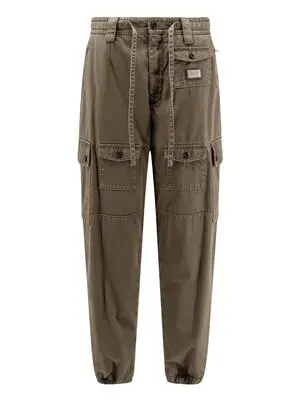 Dolce & Gabbana Cotton Cargo Pants - Green