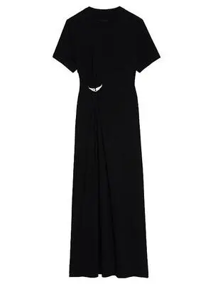 Zadig&Voltaire Raja Short-sleeved Maxi Dress - Black