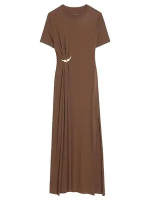 Zadig&Voltaire Raja Short-sleeved Maxi Dress - Coconut