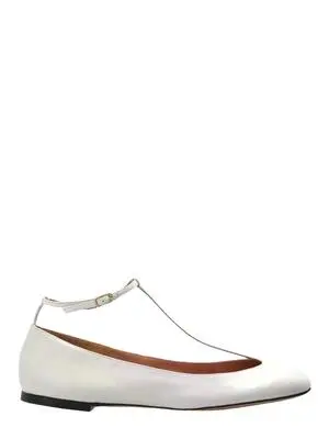 ODISSI T-bar Strap Ballet Flats - Neutrals