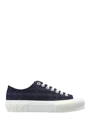 Burberry Logo Plaque Platform Sneakers - Blue