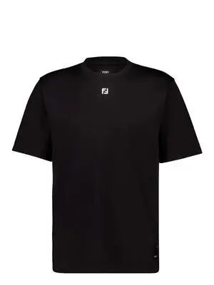 Fendi Oversized T-shirt With Ff Detail - Black