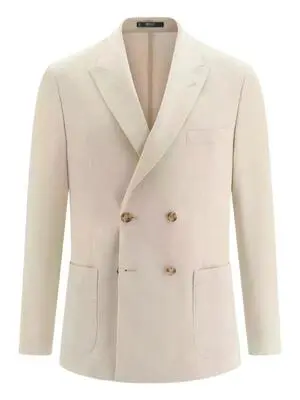 Boggi Milano Double-breasted Patch-pockets Blazer - Neutrals