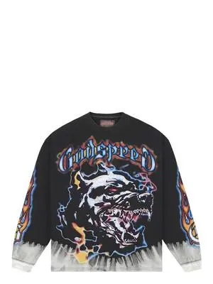 GODSPEED Off The Leash Long Sleeve T-shirt - Black Wash