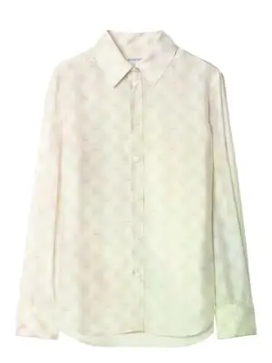 Burberry Regular Fit Silk Shirt - Neutrals