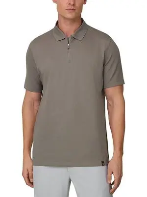 Boggi Milano High Performance Pique Polo Shirt With S-cafe Yarn - Mud