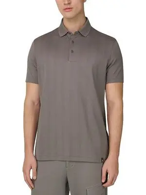 Boggi Milano Jersey Polo Shirt With S-cafe Yarn - Mud