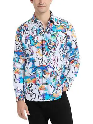 Robert Graham Mane Event Abstract Print Woven Shirt - Multi