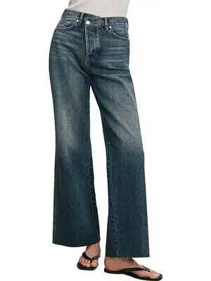 Veronica Beard Taylor High-rise Wide Leg Jeans - City Lights