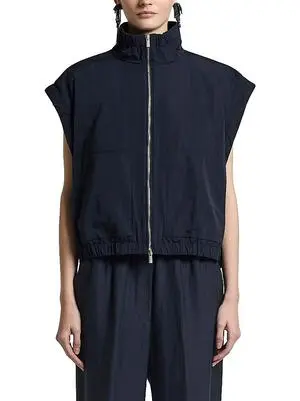 Peserico High Neck Sleeveless Vest - Ink