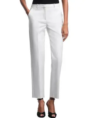 Emporio Armani Stretch Straight Leg Tailored Pants - Ice Grey