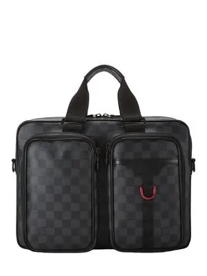 LOUIS VUITTON Damier Graphite Utility Business Bag - Black