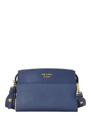 Prada Saffiano Leather Crossbody Bag - Blue