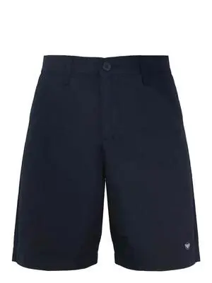 Emporio Armani Logo-detail Cotton Bermuda Shorts - Blue