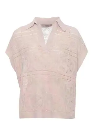 D.exterior Crocheted Blouse - Neutrals