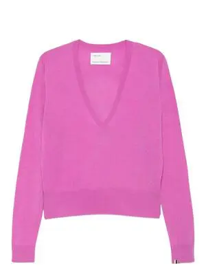 Extreme Cashmere Collin V-neck Cropped Sweater - Pink
