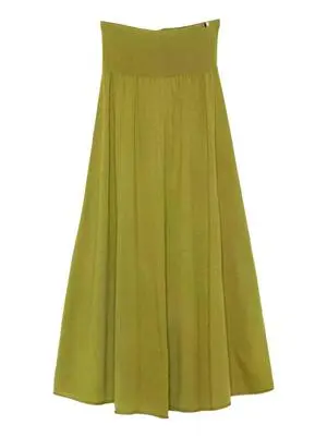 Extreme Cashmere Ribbed Midi Skirt - Green