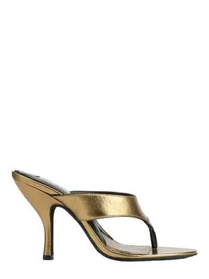 NAKED WOLFE Martine Leather Heels - Bronze