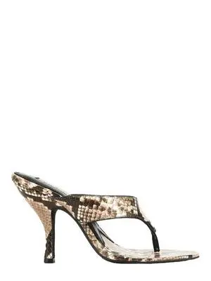 NAKED WOLFE Martine Leather Heels Snake