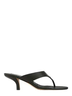 NAKED WOLFE Marley Suede High Heel Thong Sandals - Black