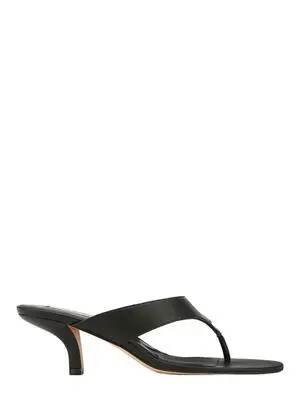 NAKED WOLFE Marley Suede Thong Sandals - Black