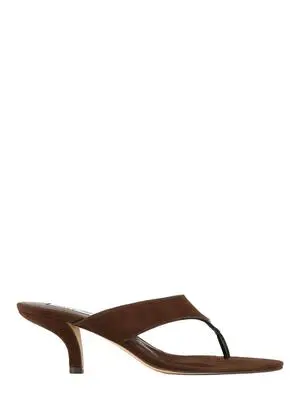 NAKED WOLFE Marley Suede Thong Sandals - Brown