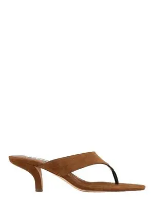 NAKED WOLFE Naked Wolfe Marley Suede High Heel Thong Sandals Tan