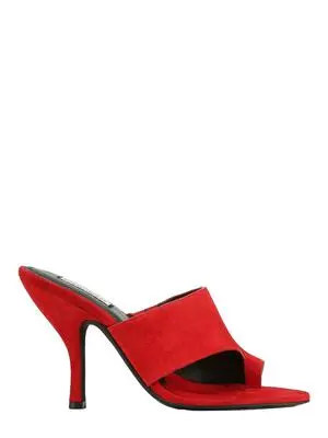 NAKED WOLFE Maxime Suede Heeled Sandals - Red